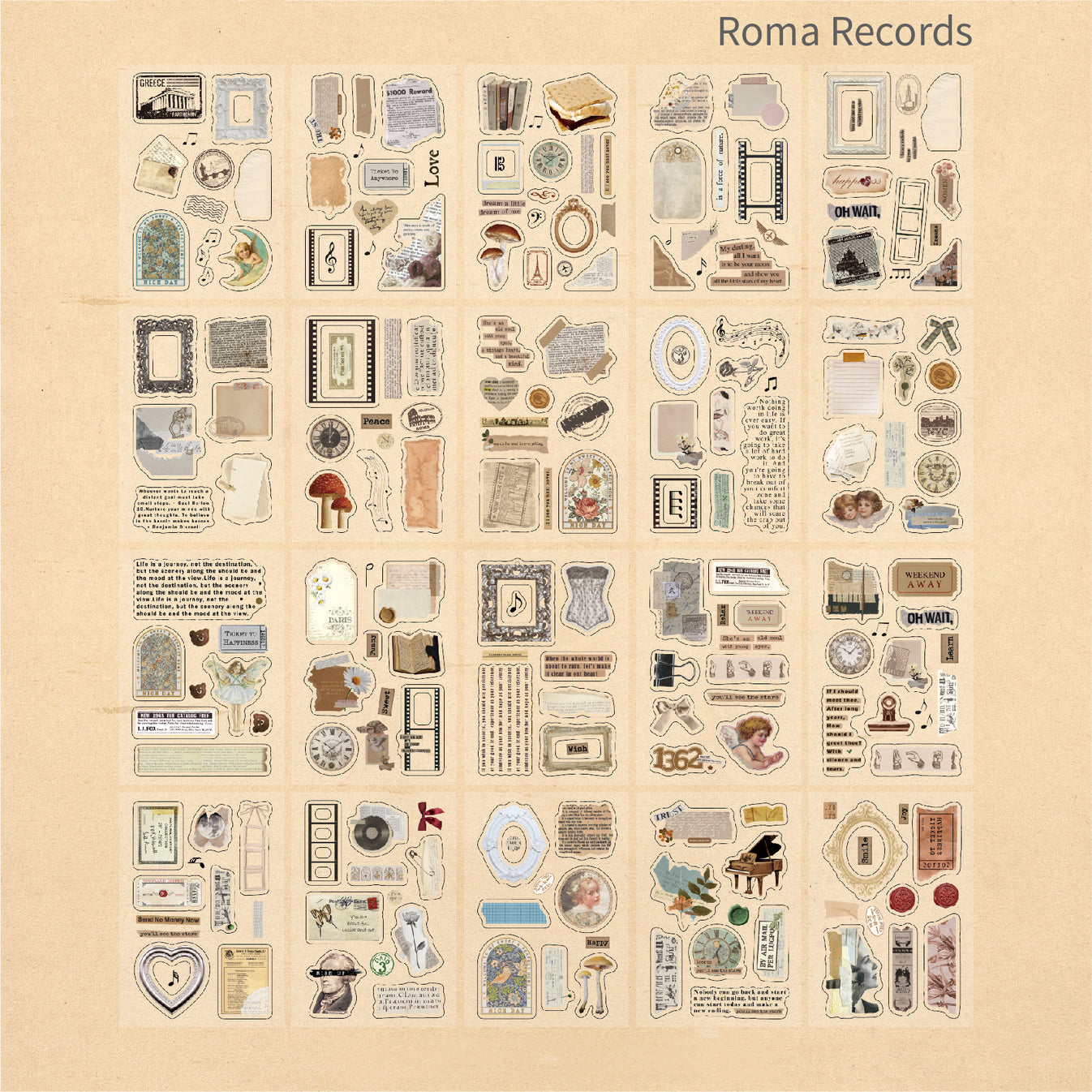 Retro Story Vintage Sticker Book – Doodle Diarys