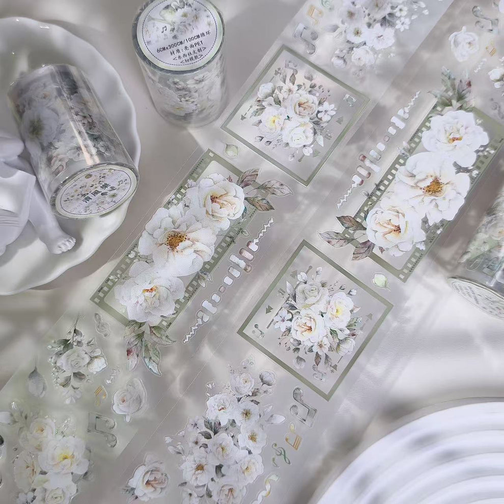 6cm*100cm Elegant Green Blooms Tape – Doodle Diarys