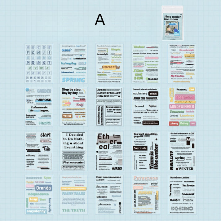 English Text Sticker Book – Doodle Diarys