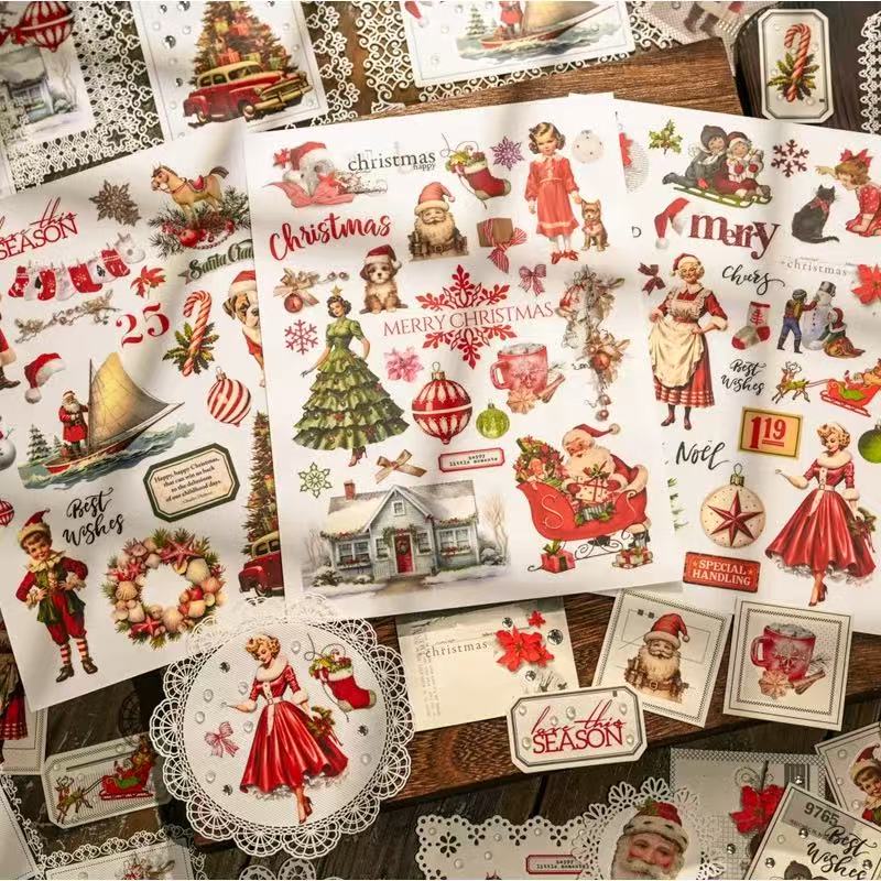 Retro Christmas Rub-On Stickers – Doodle Diarys