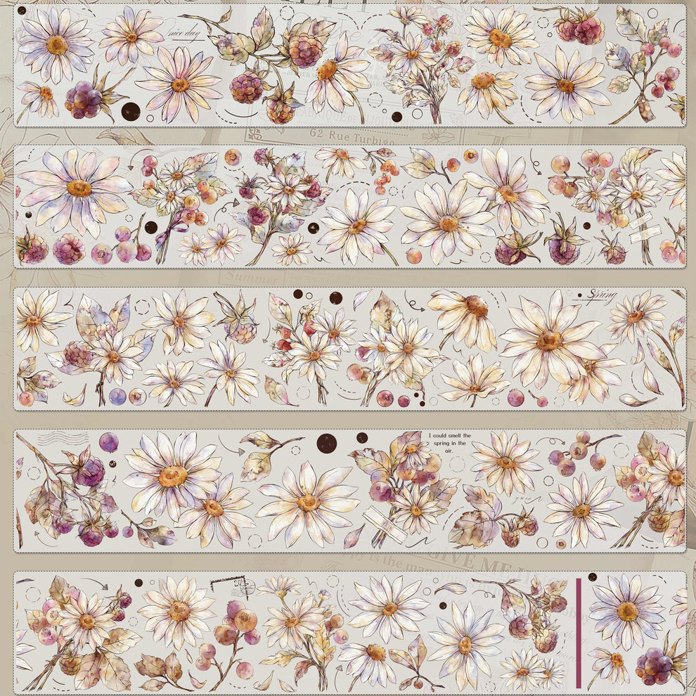 6cm*150cm Vintage Fresh Daisy Flower Tape – Doodle Diarys